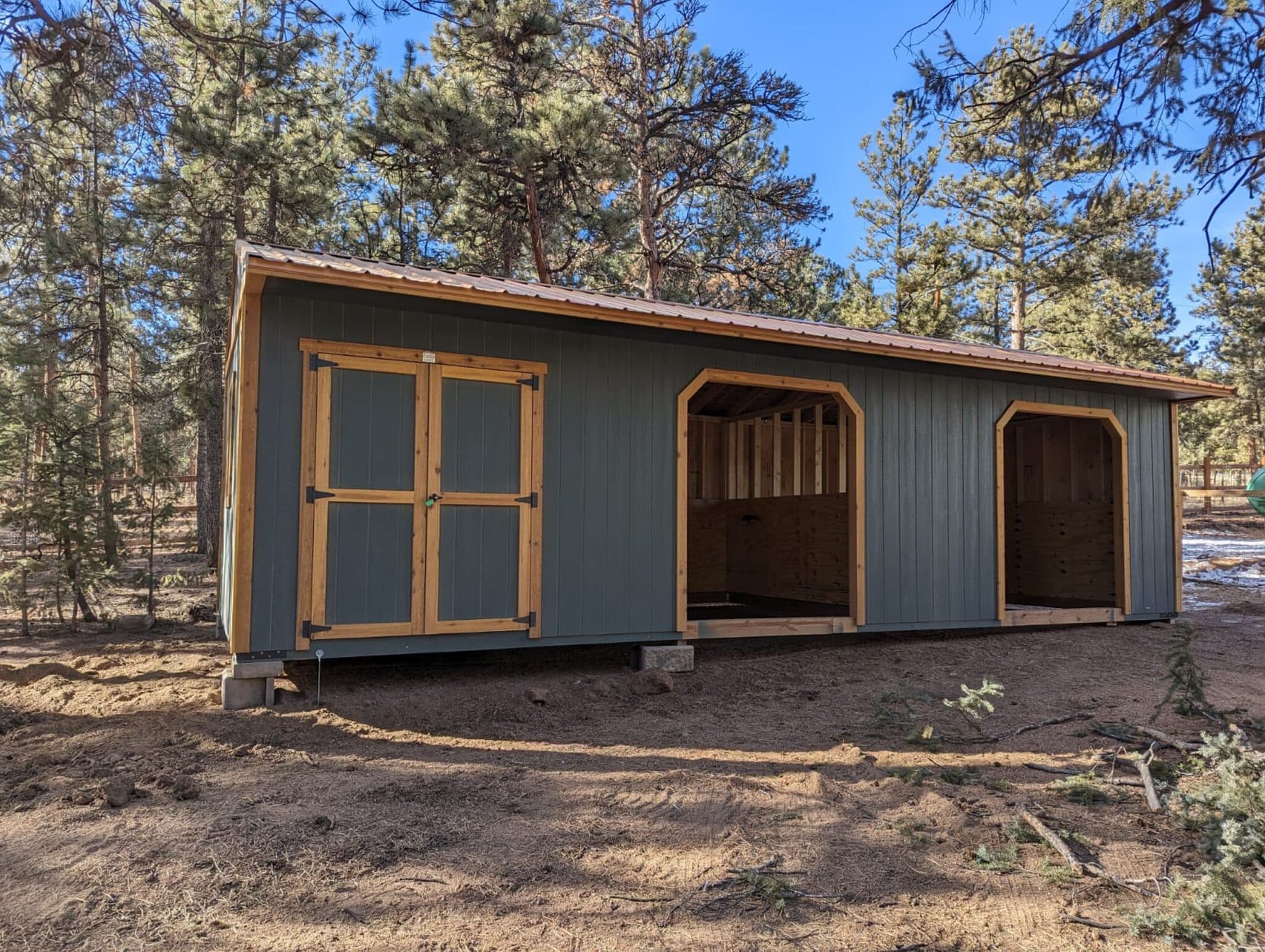 Loafing Shed with Tack Room in Colorado - Colorado Shed Company